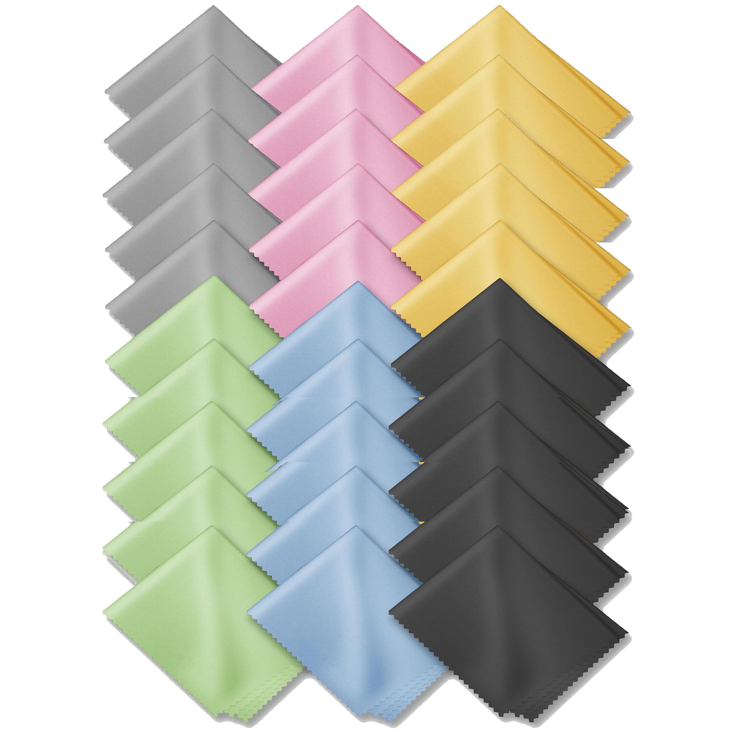 MRSXXNTY 30 Pack Assorted Colors Microfiber Cleaning Cloths - Safe and ...