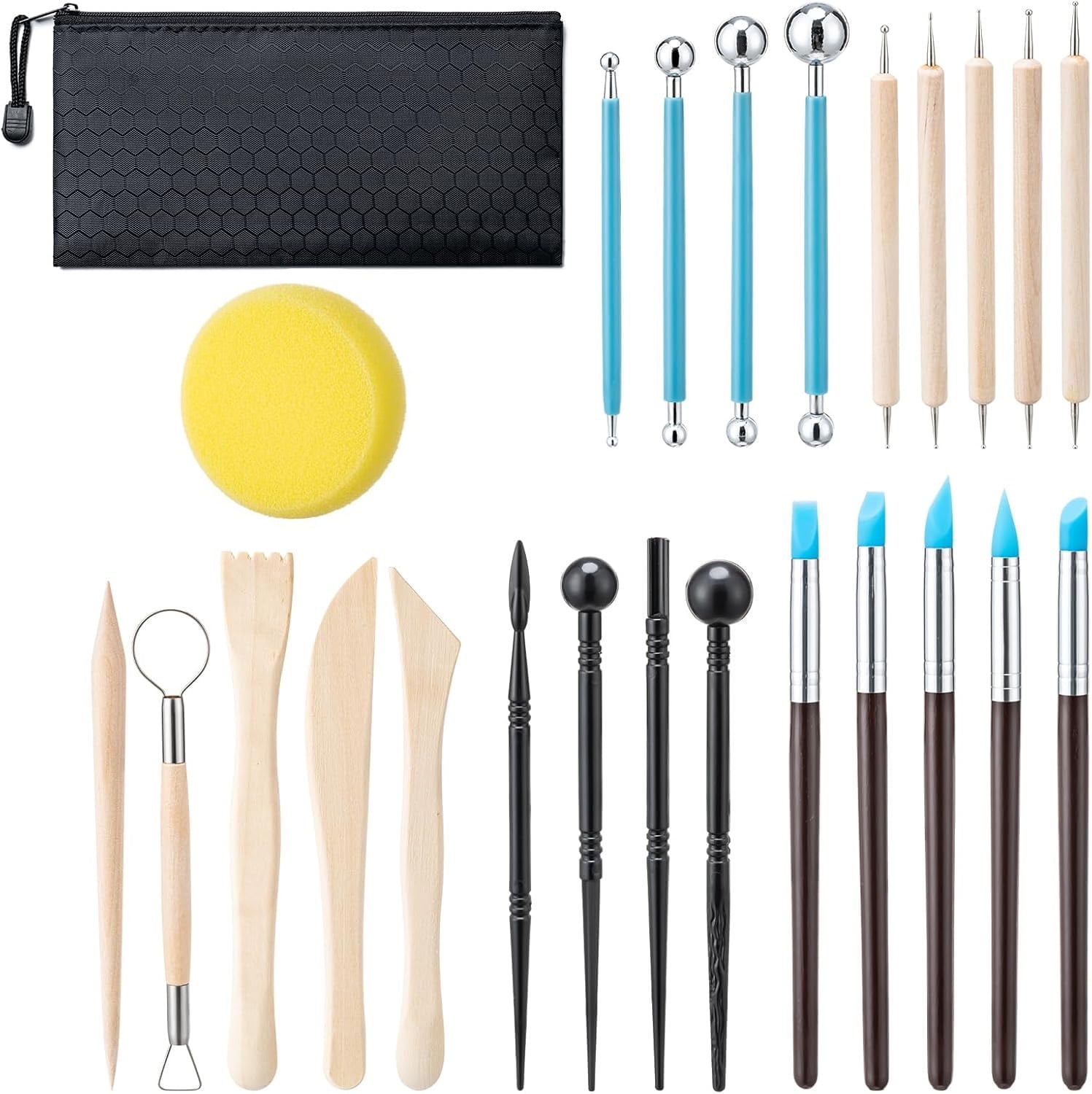 MRSXXNTY Clay Tools Kit, 25 PCS Pottery Tools, Practical Polymer Clay ...