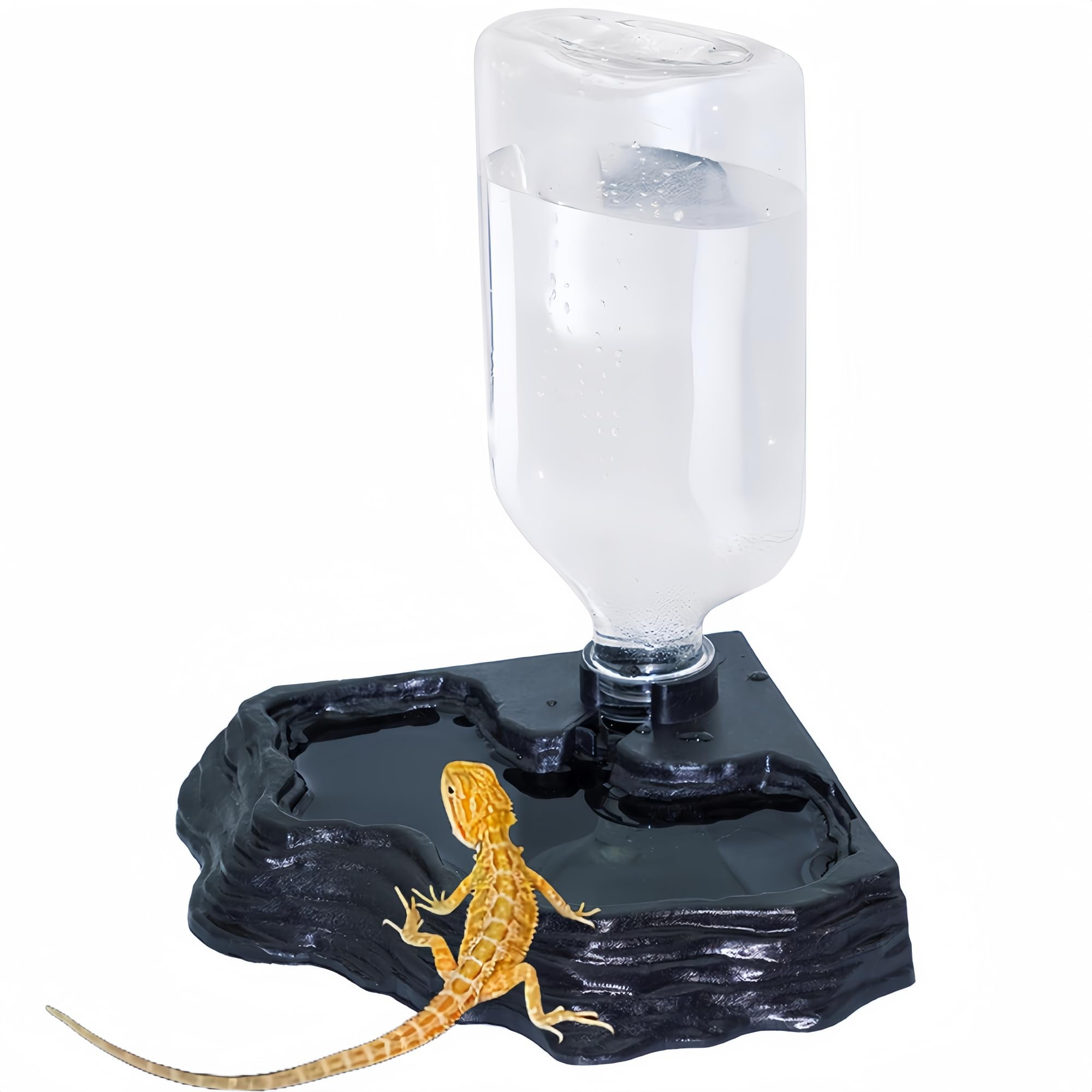 MRTIOO 17oz Terrarium Tank TMA2 Reptile Food Feeders Bowl, Water Feeder Automatic Water ...