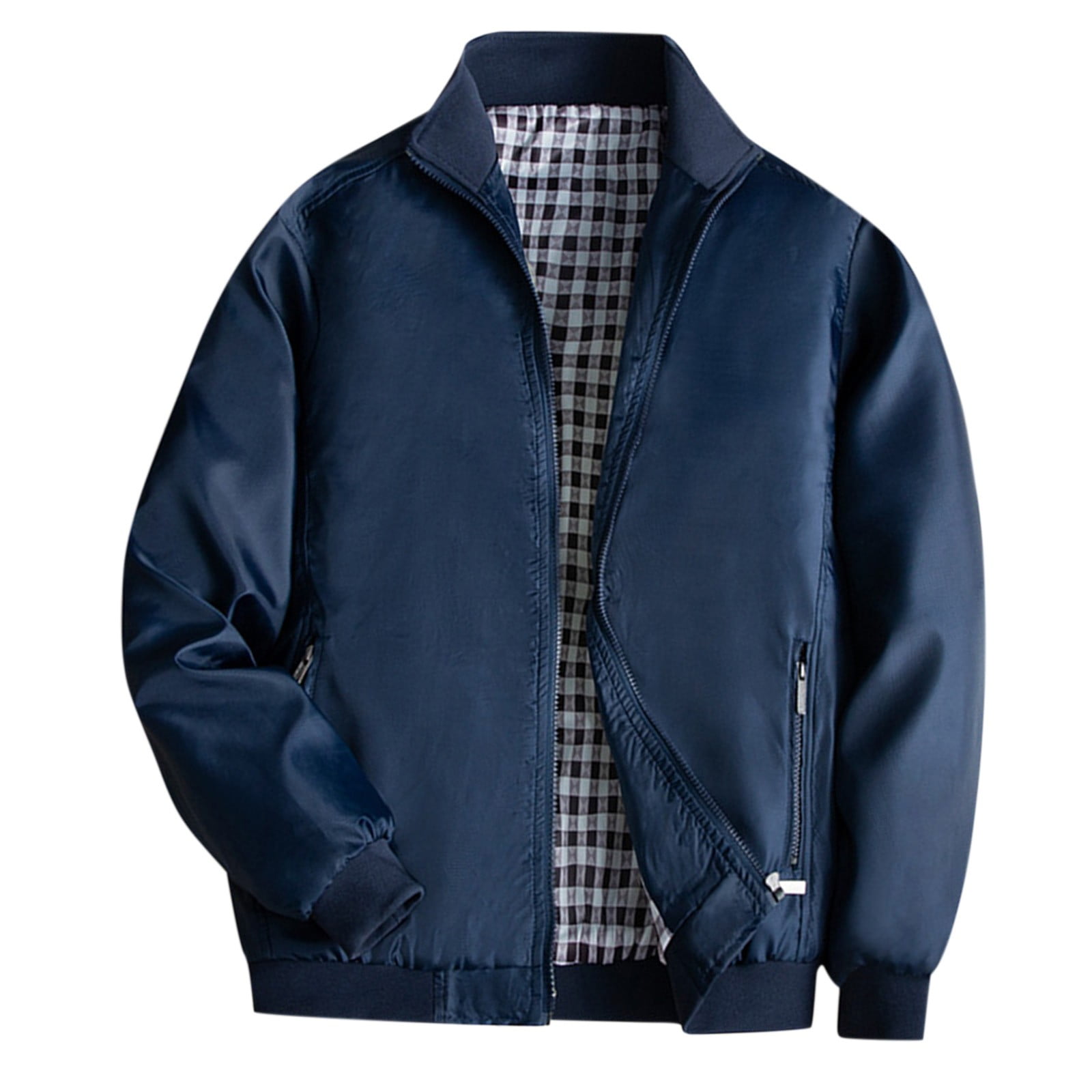 MRULIC Jackets for men Father's Solid Sports Flight Jacket Outdoor ...