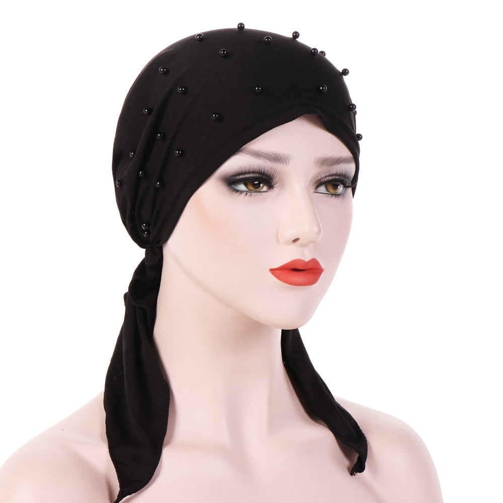 MRULIC baseball cap Hat Head Cotton Hair Beading Turban Scarf Loss ...