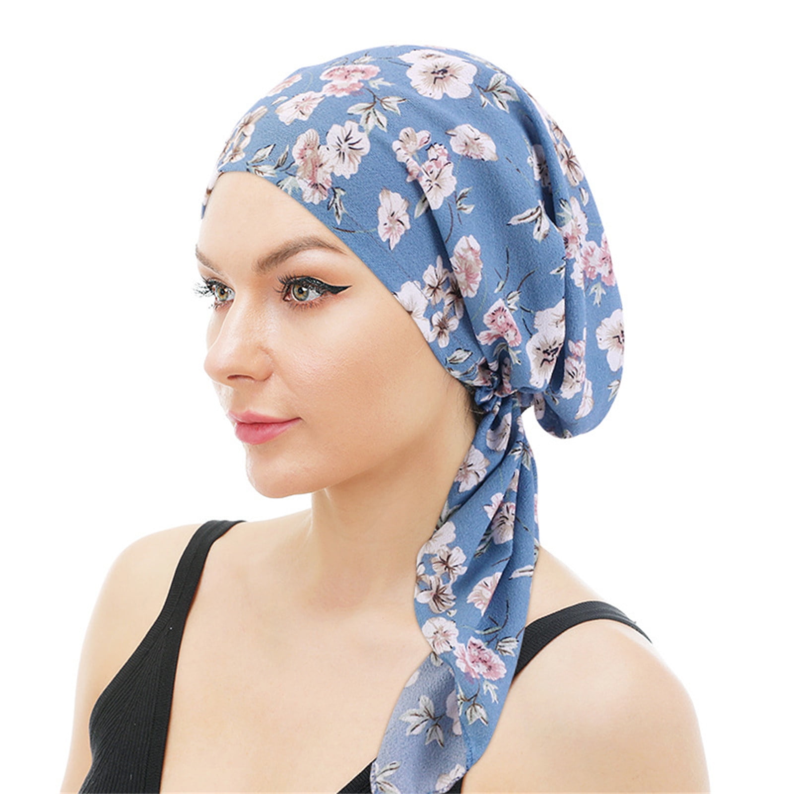 MRULIC headbands for women Womens Summer Printing Drape Headscarf Cap ...