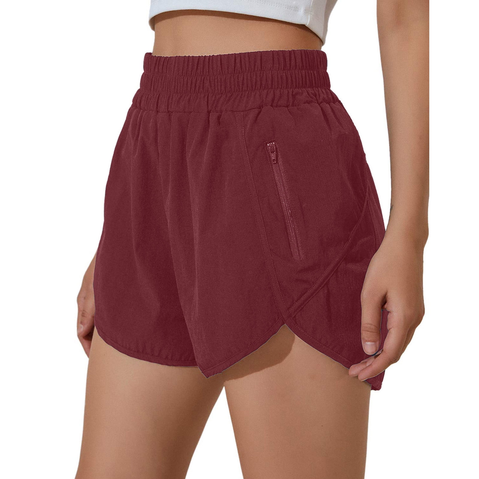 MRULIC shorts for women Women Running Shorts Elastic High Waisted ...