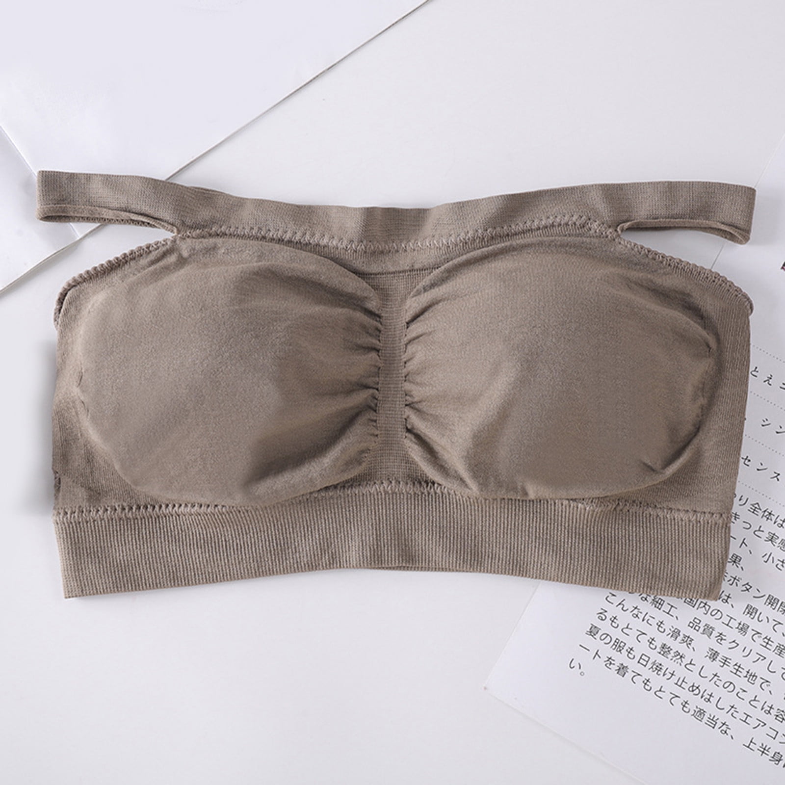MRULIC tube tops for women Womens Padded Bandeau Bra Wire Strapless ...