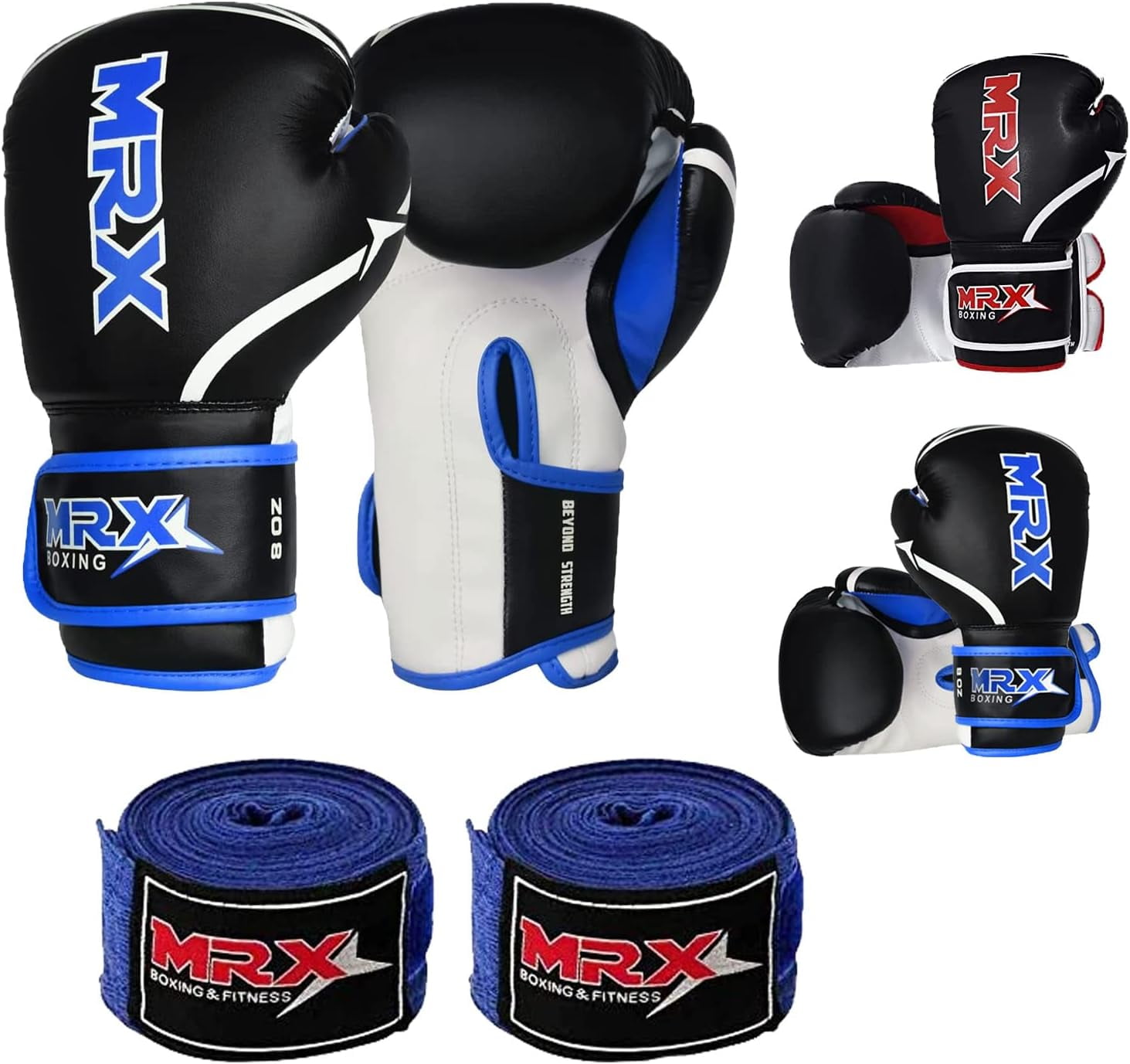 MRX Boxing Gloves with Free Hand Wraps for Men & Women Boxing Training ...