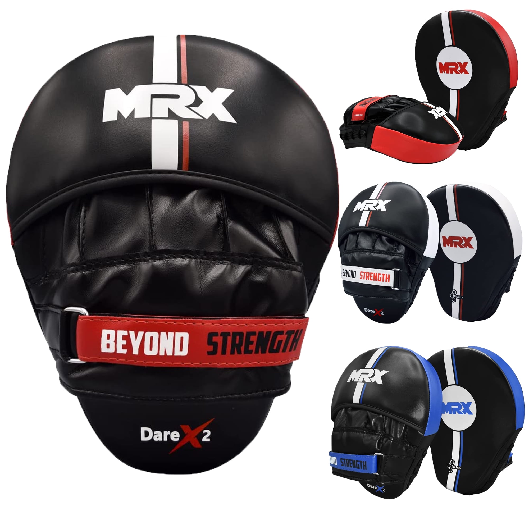 MRX Gel Tech Boxing Hook & Jab Pads MMA Focus Punching Mitts Training ...