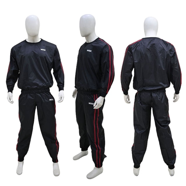 MRX Heavy Duty Sweat SAUNA SUIT Exercise Gym Suit Fitness Weight Loss ...