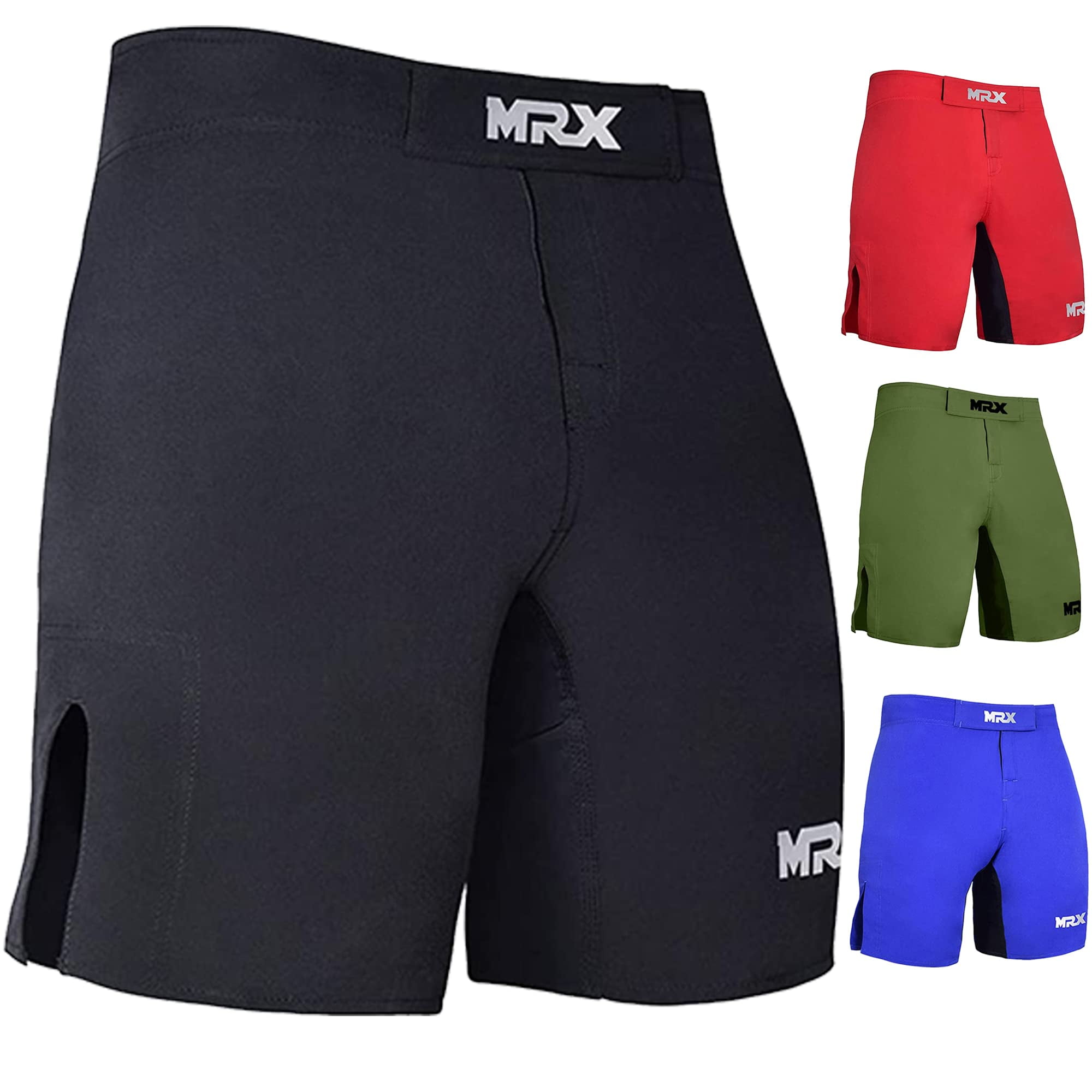MRX MMA BJJ Shorts Mens Cage Fight Grappling Arts Outfit Gear, Black ...