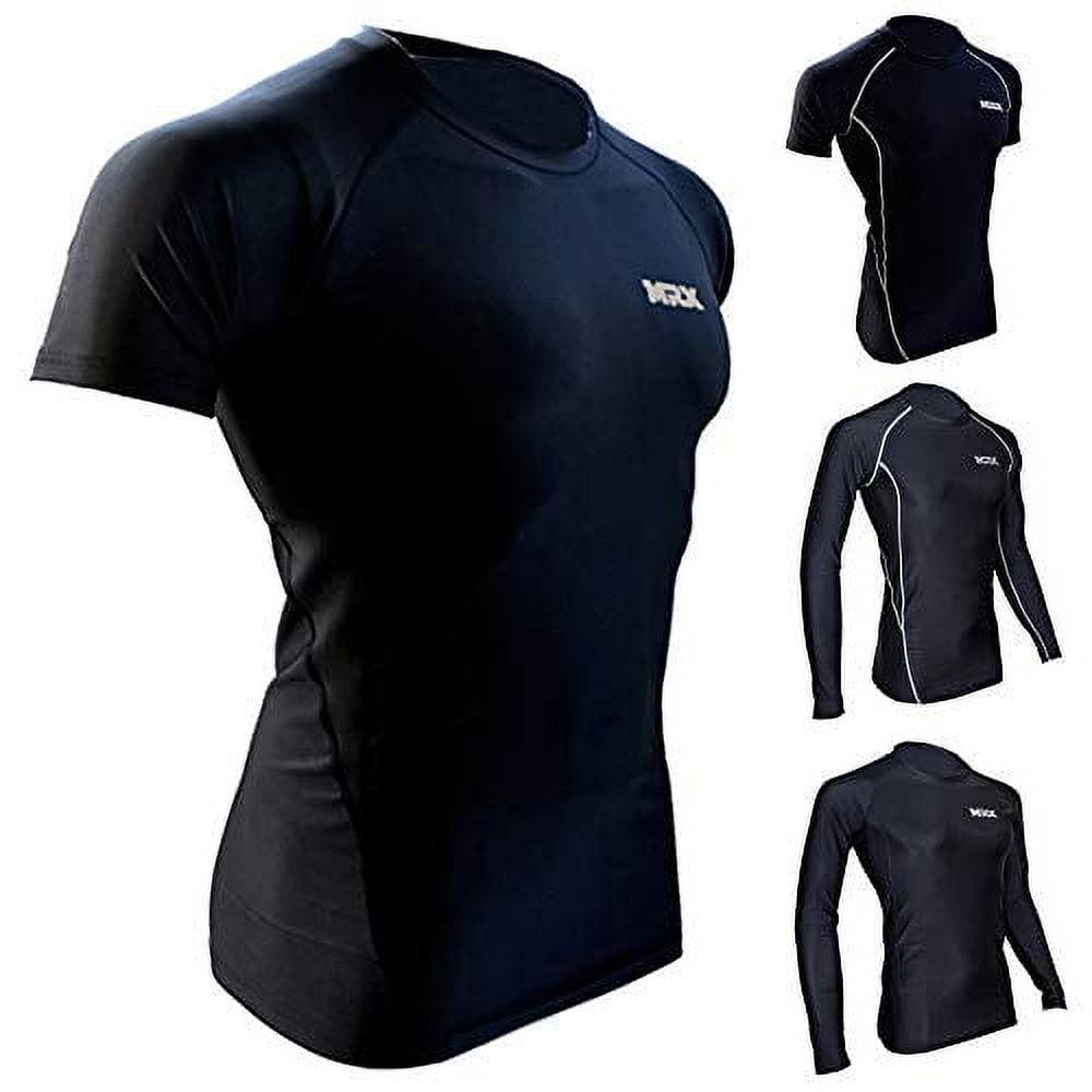 MRX Men’s Compression Shirts Athletic Gym training Workout Half Sleeve ...