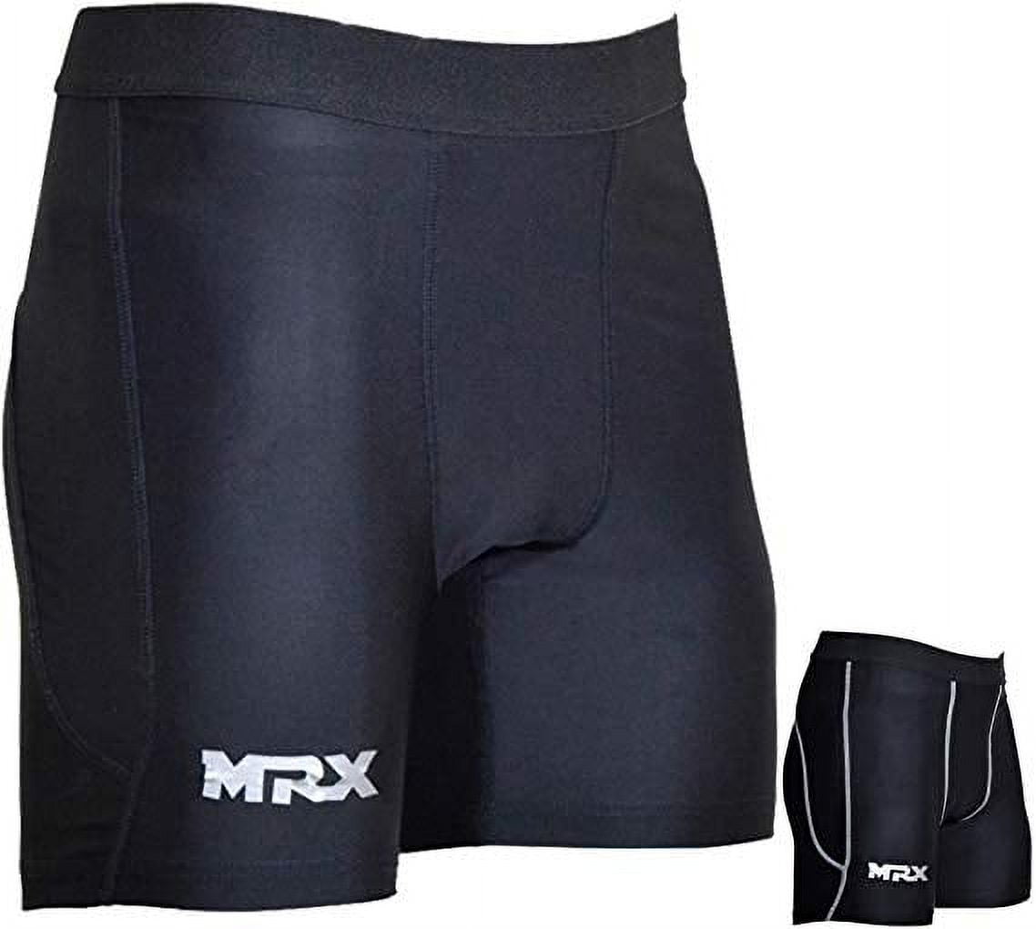 MRX Men’s Compression Shorts, Lightweight, Black, Medium, Spandex ...