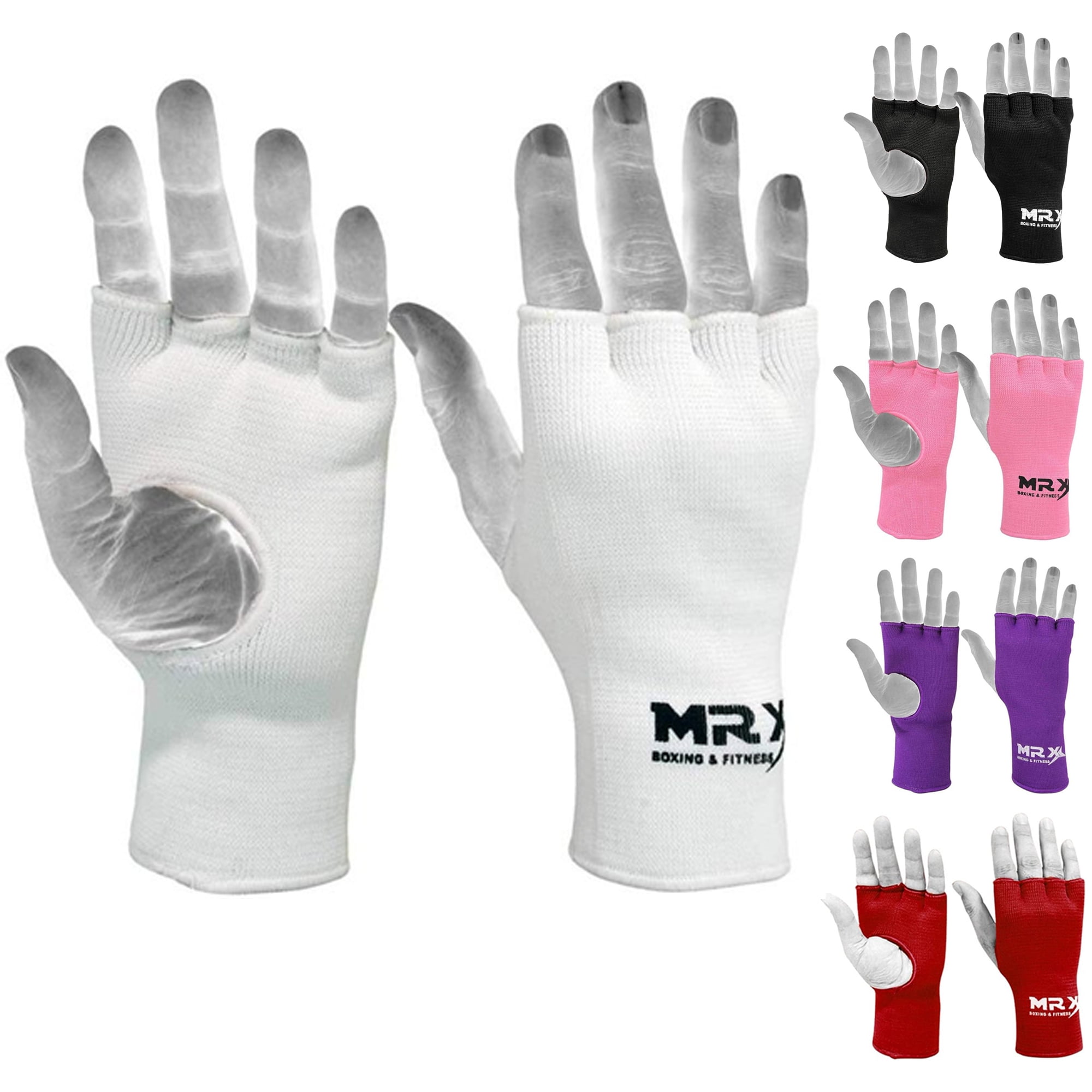 MRX Muay Thai Boxing Inner Gloves Protective Hand Wrap MMA Fist (White ...