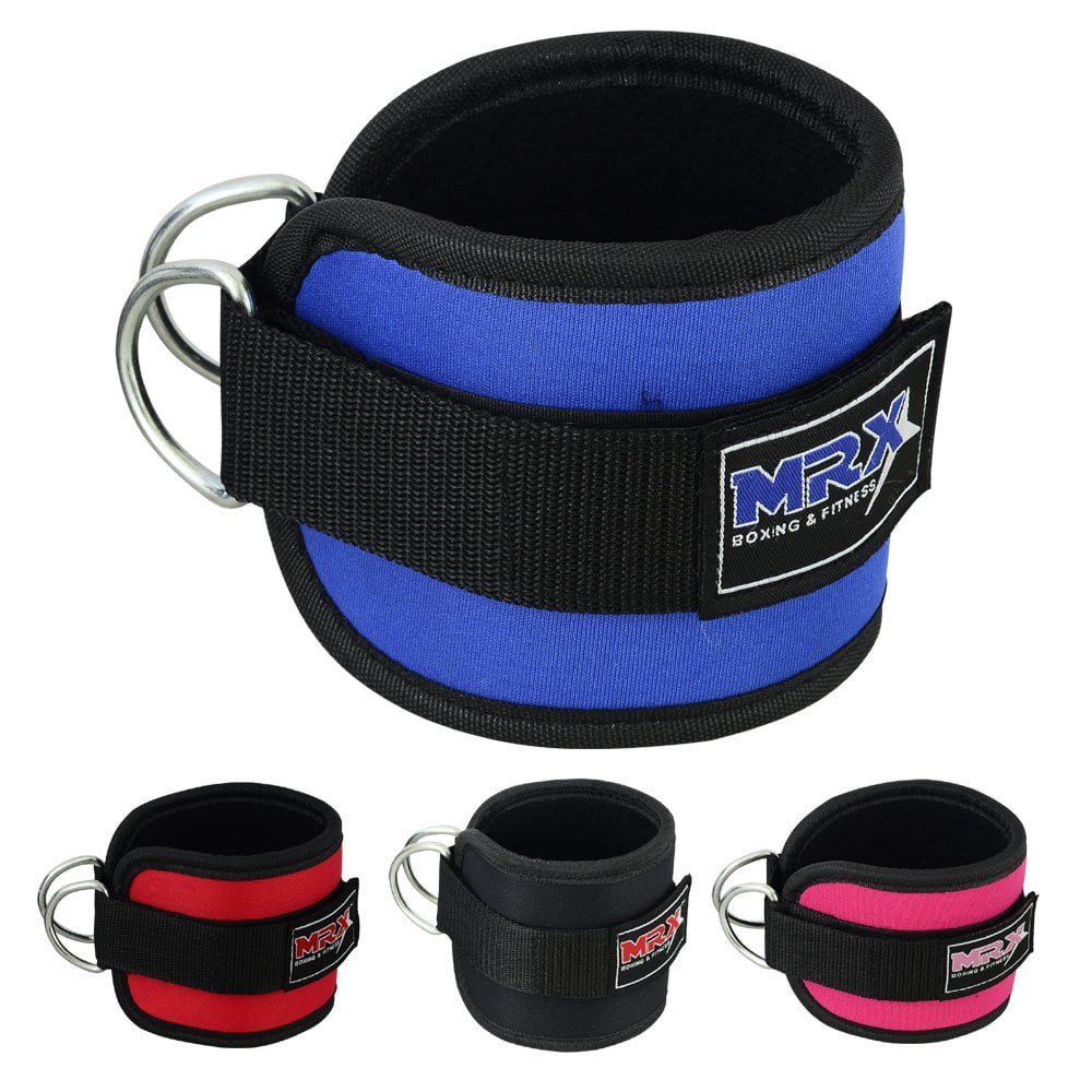 MRX Weight Lifting Ankle D Ring Straps GYM Workout Weightlifting Thai ...