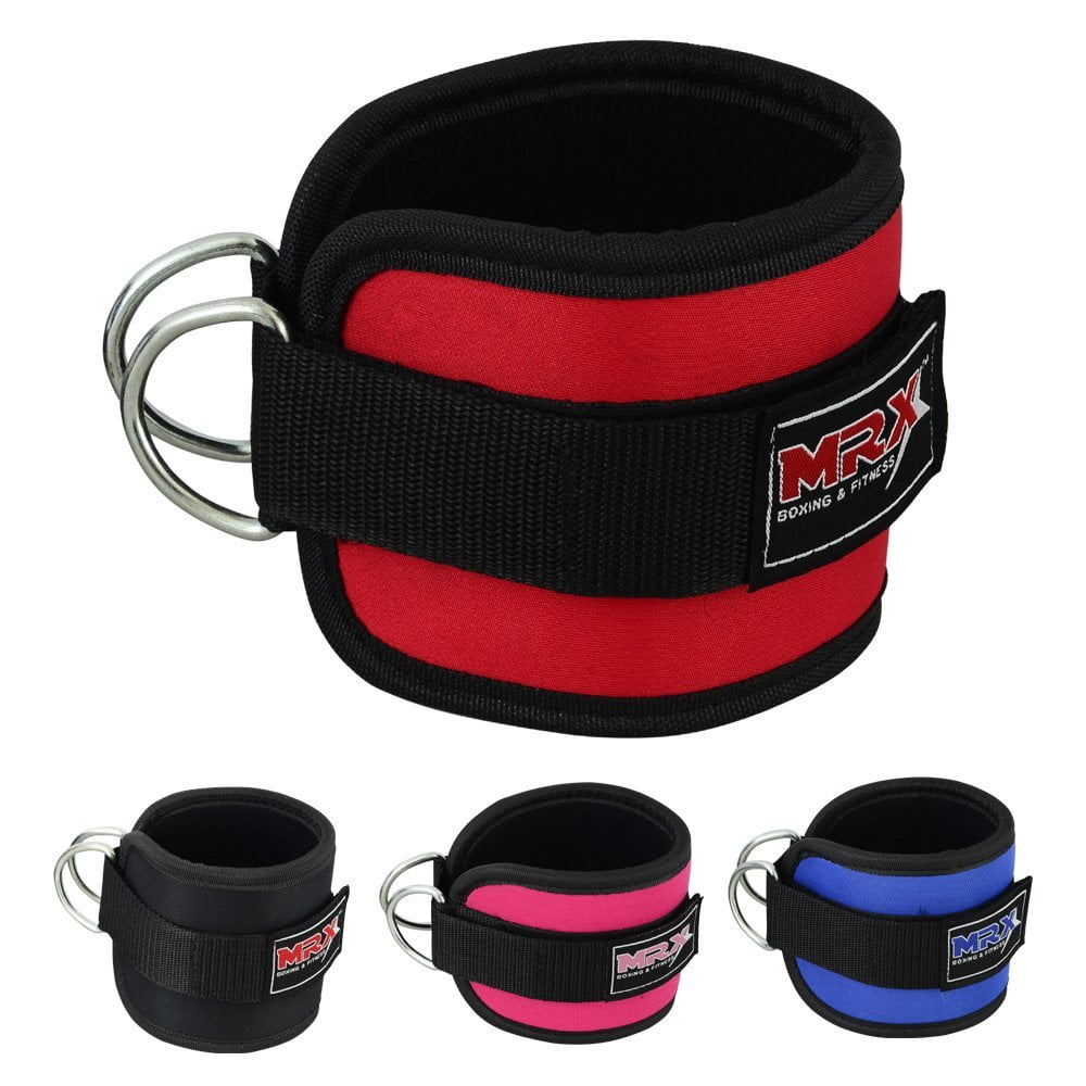 MRX Weight Lifting Ankle D Ring Straps GYM Workout Weightlifting Thai ...