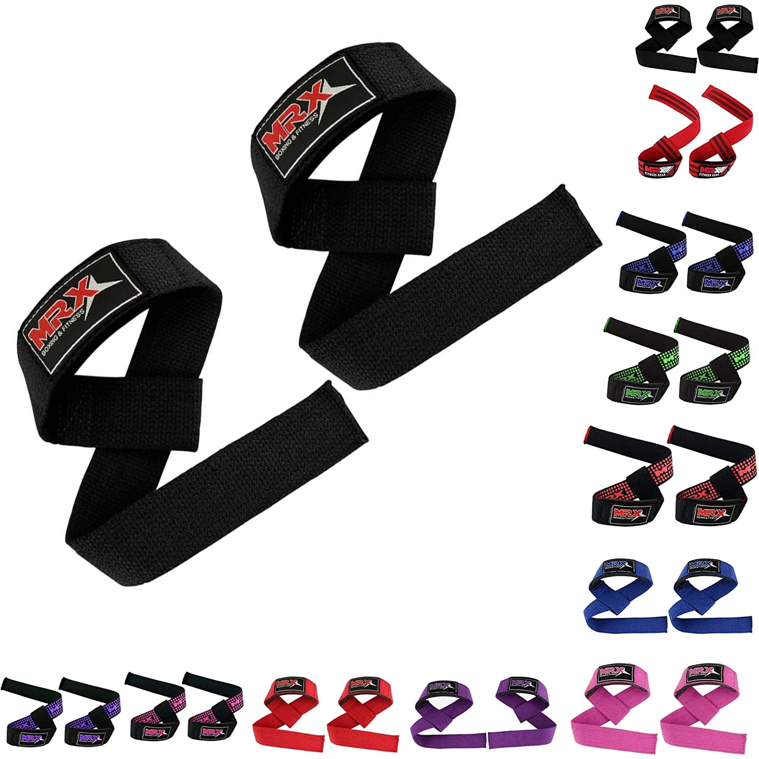 MRX Weight Lifting Accessories - Gym Bar Straps for Strength Training ...
