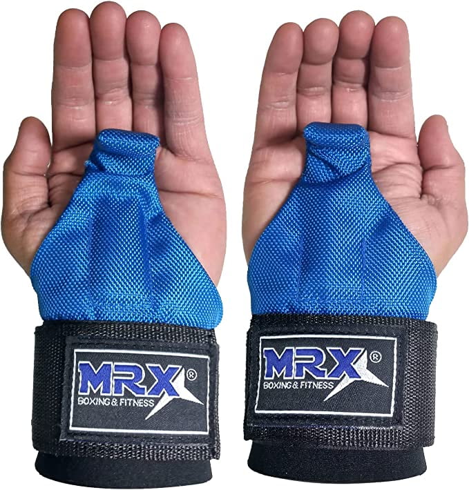 MRX Weight Lifting Hooks Wrist Straps Support GYM Bodybuilding Bar Hook ...