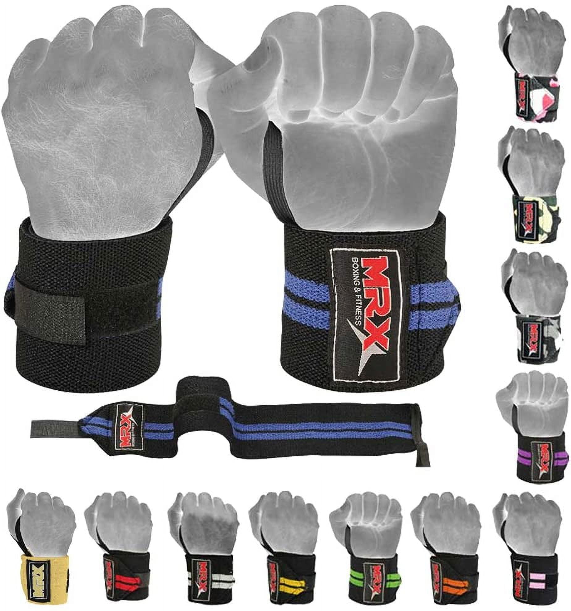 MRX Weight Lifting Wrist Wraps GYM Training Straps Wrist Support While ...