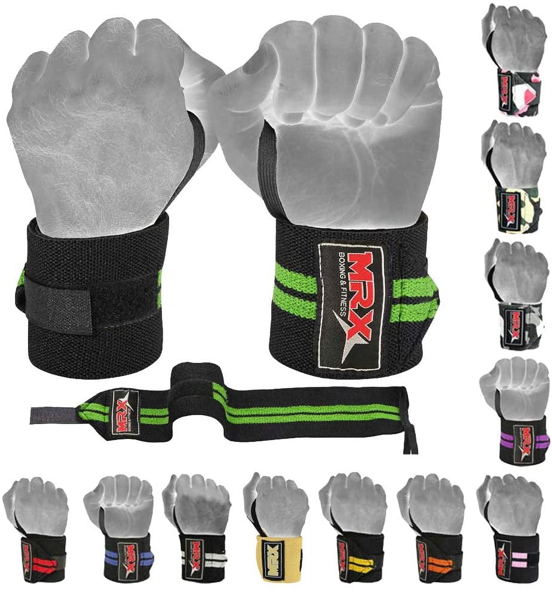 MRX Weight Lifting Wrist Wraps GYM Training Straps Wrist Support While ...