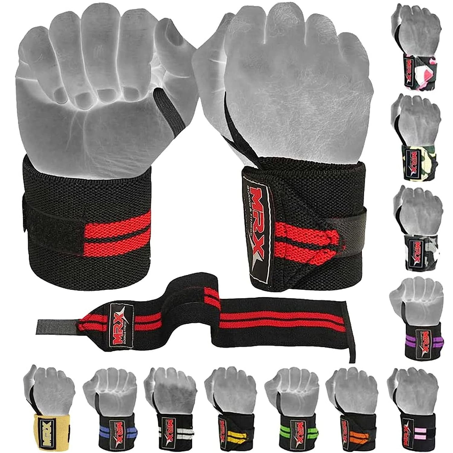 (2 pack) MRX Weight Lifting Wrist Wraps GYM Training Straps Wrist ...
