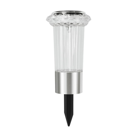 Mainstays Stainless Steel Solar Powered Mini Diamond Bollard Path Light ...