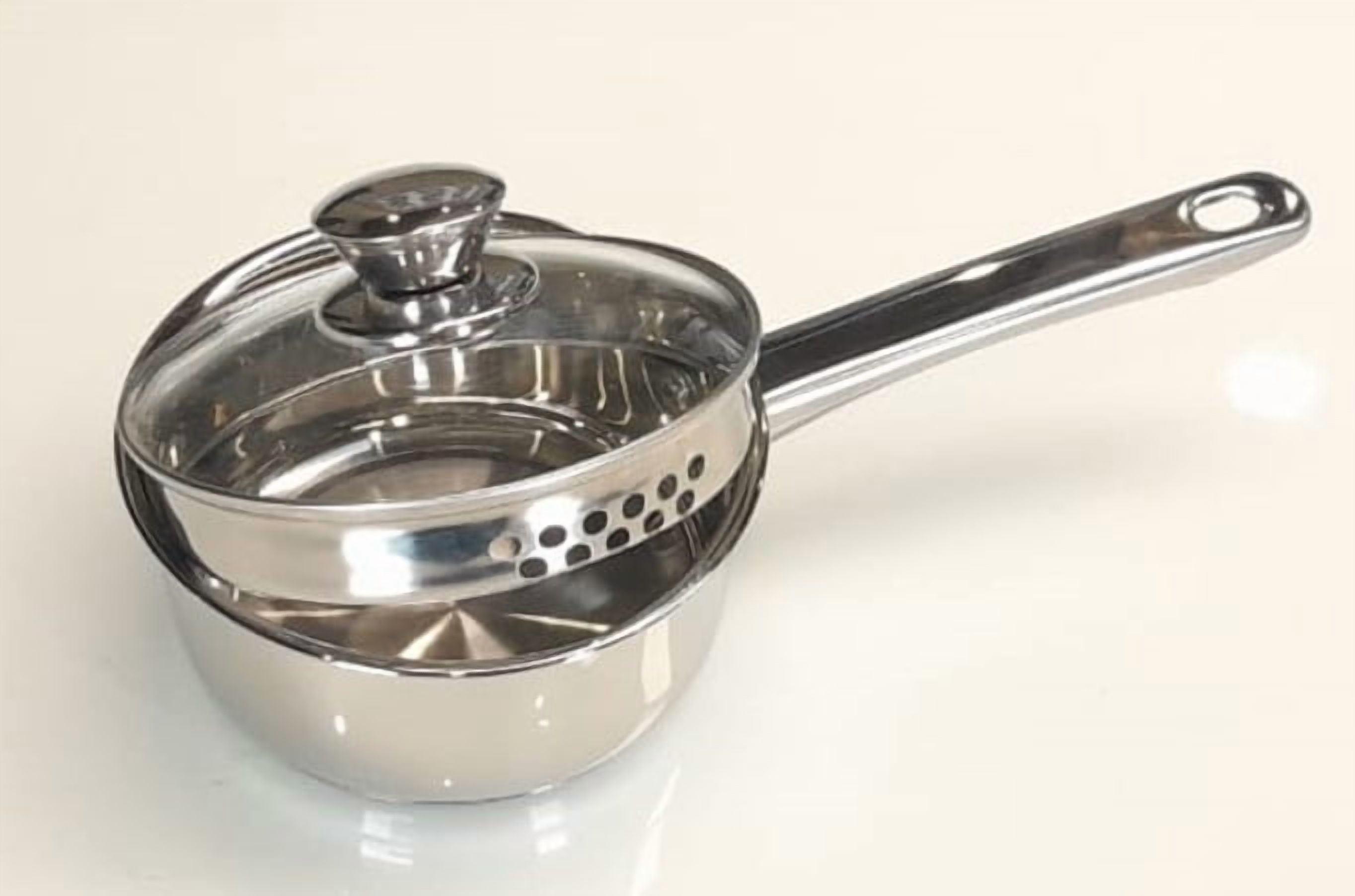 Mainstays 3QT Stainless Steel Saucepan with Straining Lid - Walmart.com