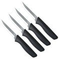 Mainstays 4-Piece Stainless Steel Steak Knife Set with Soft Grip ...