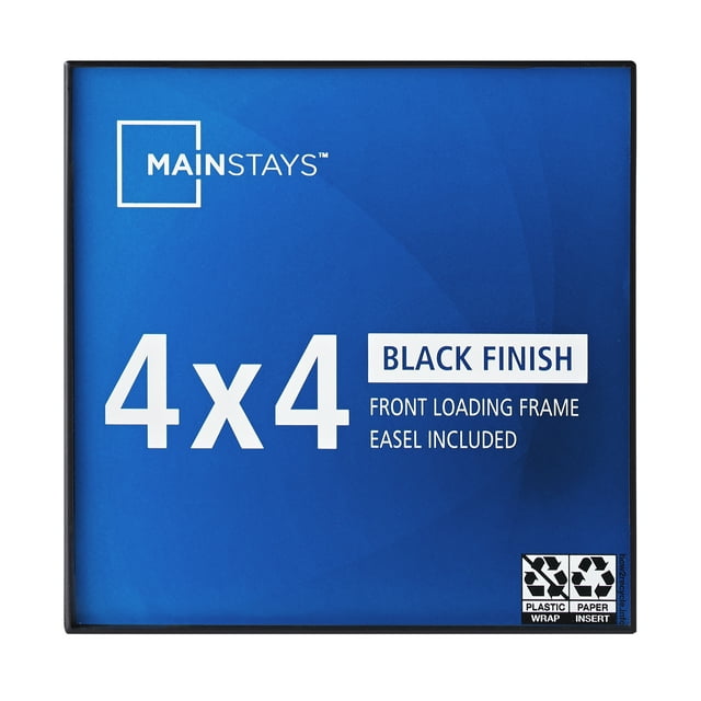 MS 4x4 Front Loading Tabletop Picture Frame, Black - Walmart.com