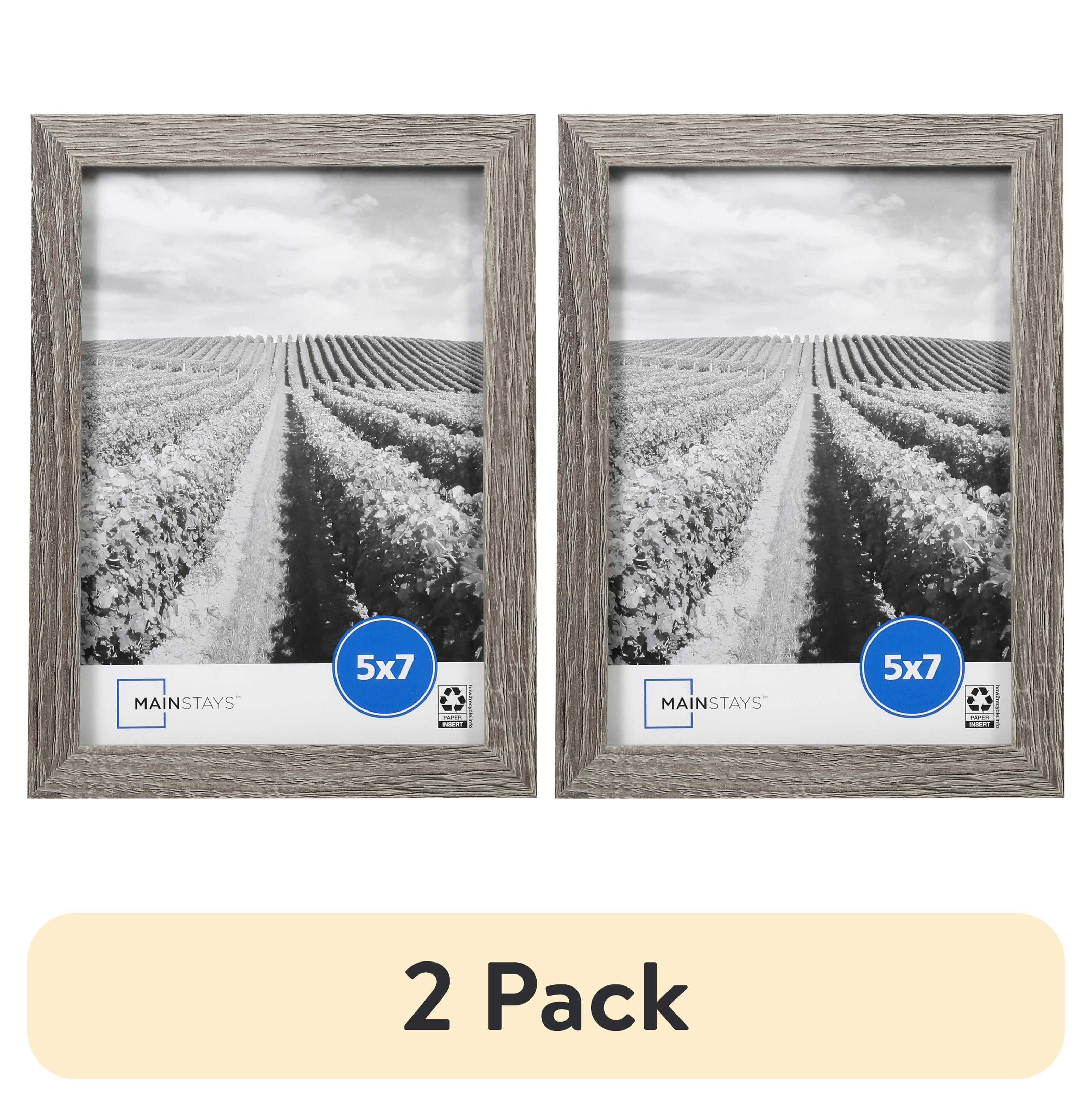 (2 pack) MS 5X7 LINEAR RUSTIC PICTURE FRAME - Walmart.com