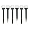 Mainstays Solar Powered Black LED Landscape Crackle Glass Ball Path ...