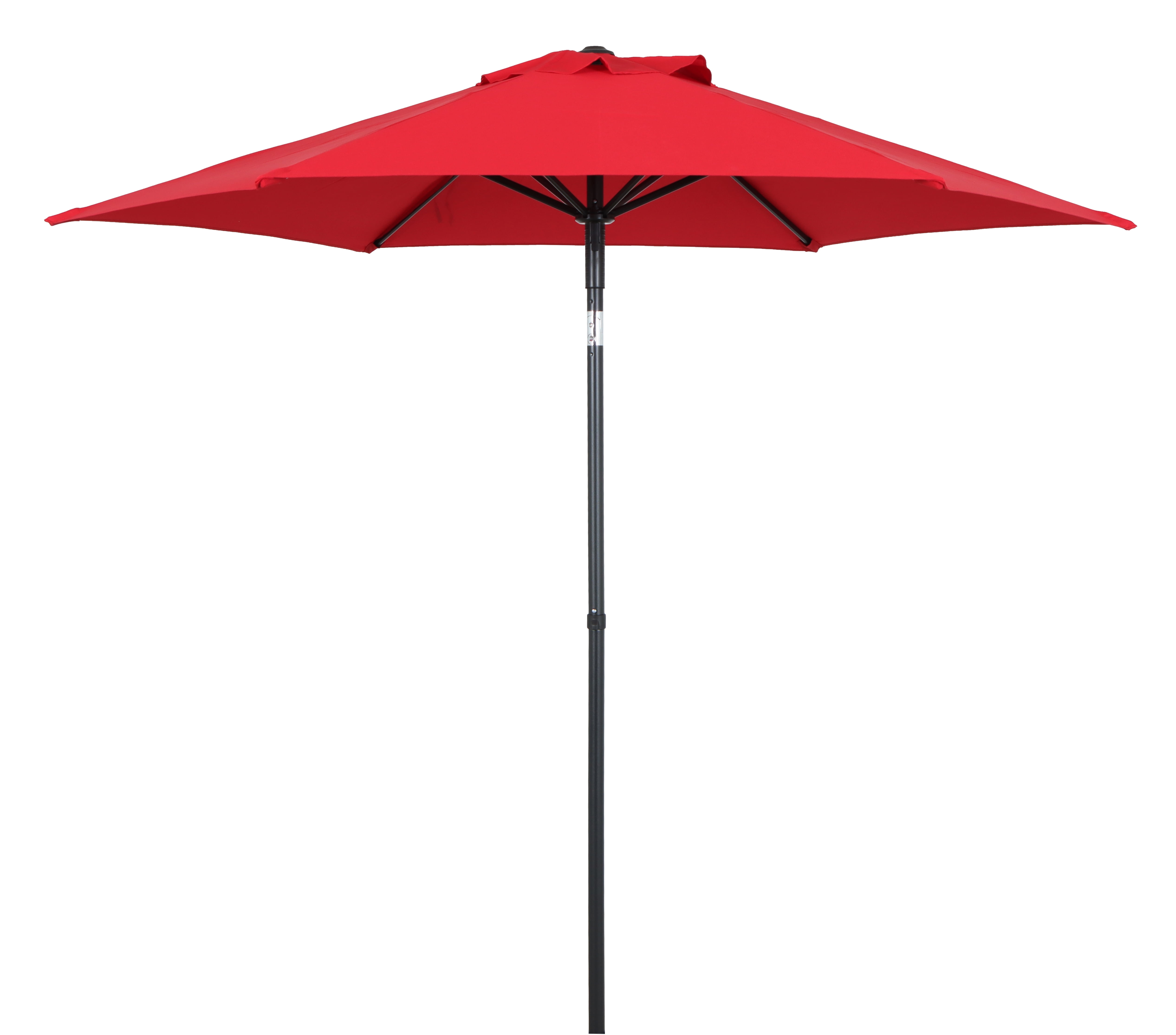 Mainstays Outdoor 7.5' Red Round Market Patio Umbrella, Push-up, 3 ...