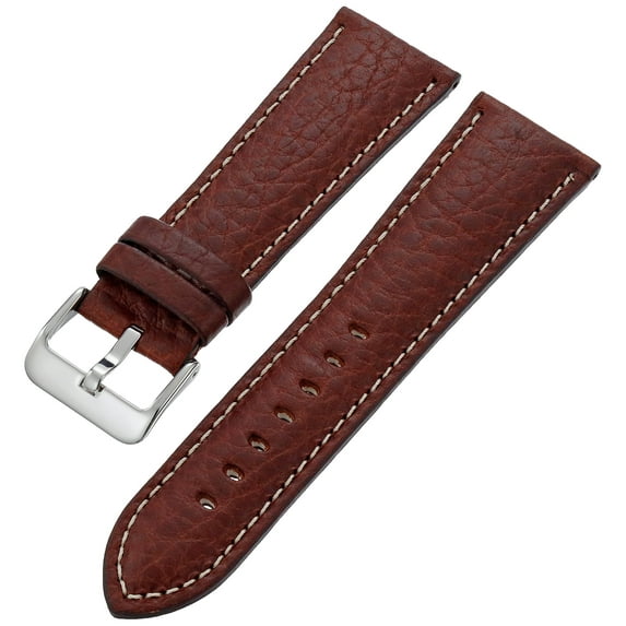MS-906 Brown 30mm Hadley-Roma Men's Genuine Leather Watch Band ...