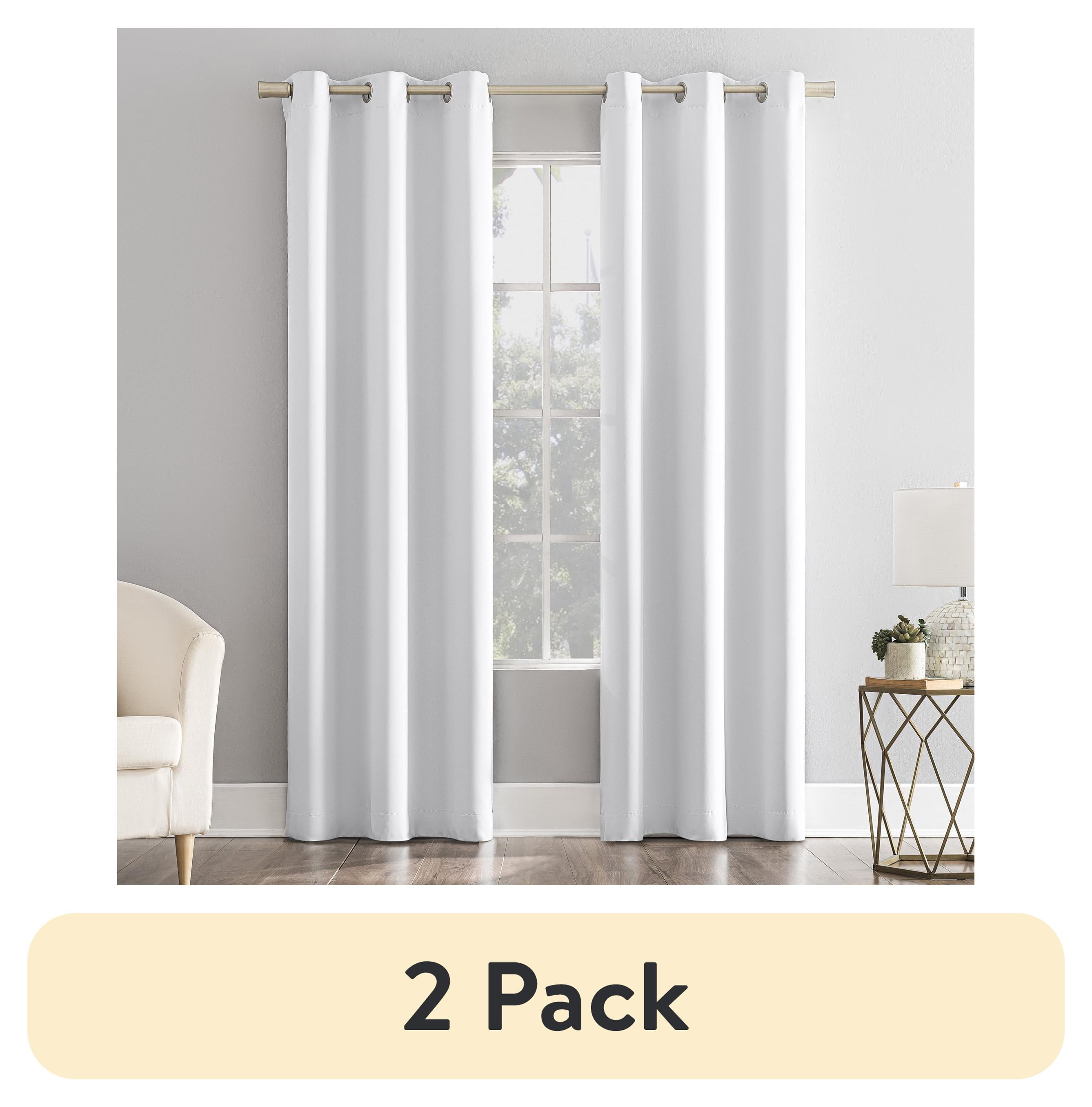 (2 pack) Mainstays 1-Piece Blackout Energy Efficient Grommet Single ... (2 pack) Mainstays 1-Piece Blackout Energy Efficient Grommet Single ...