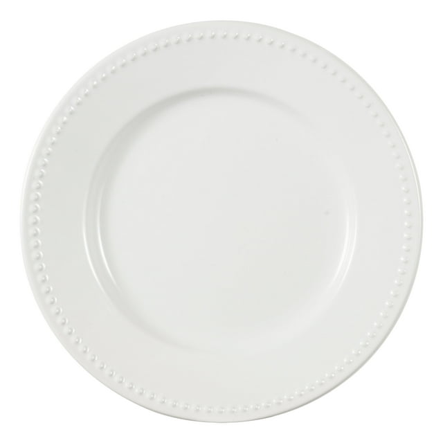 Mainstays 10.39in Brynn White Stoneware Dinnerplate - Walmart Business ...