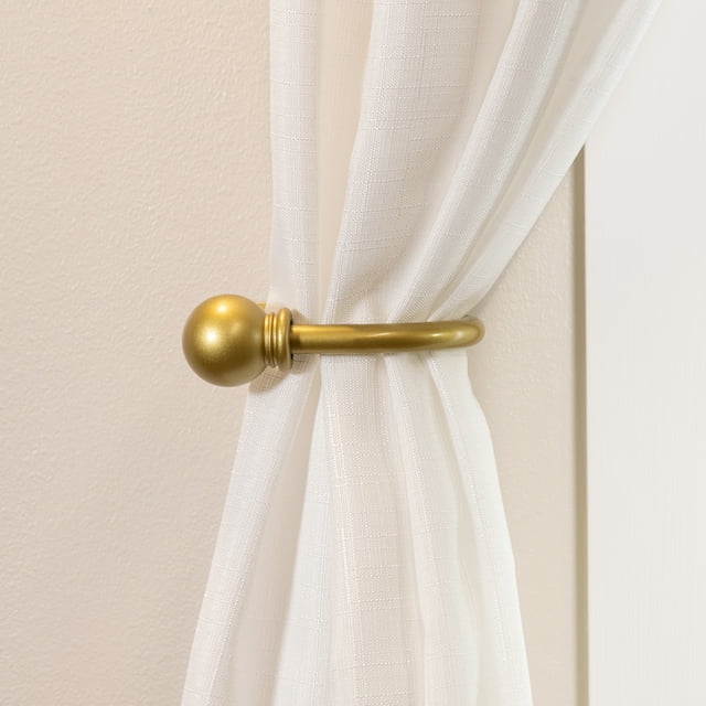 Mainstays Ball Curtain Holdbacks Gold, Set of Two - Walmart.com