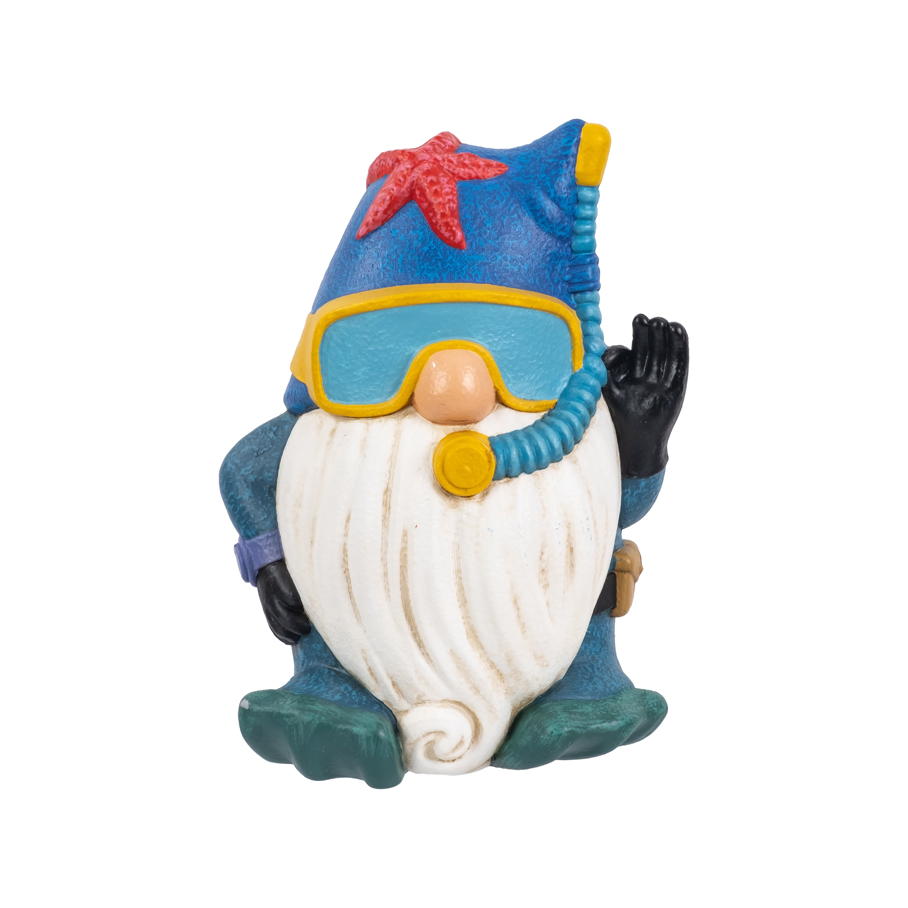 Mainstays Coastal Diver Gnome Outdoor Garden Statue, Weather-Resistant ...
