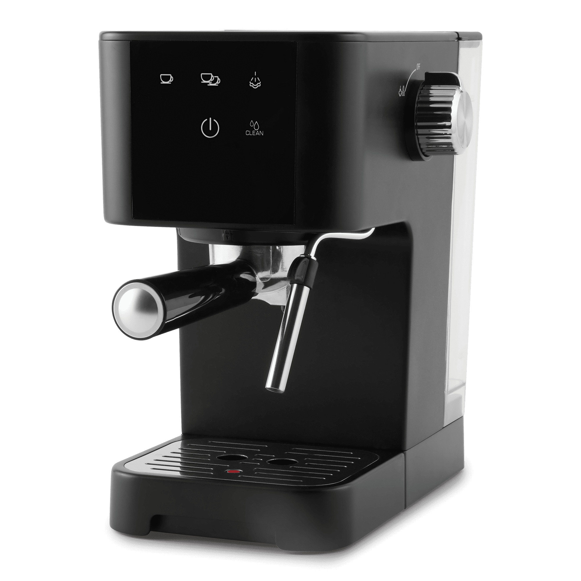 Mainstays 15 Bar, 2-Cup Black Matte Espresso Machine With Swivel Steam ...