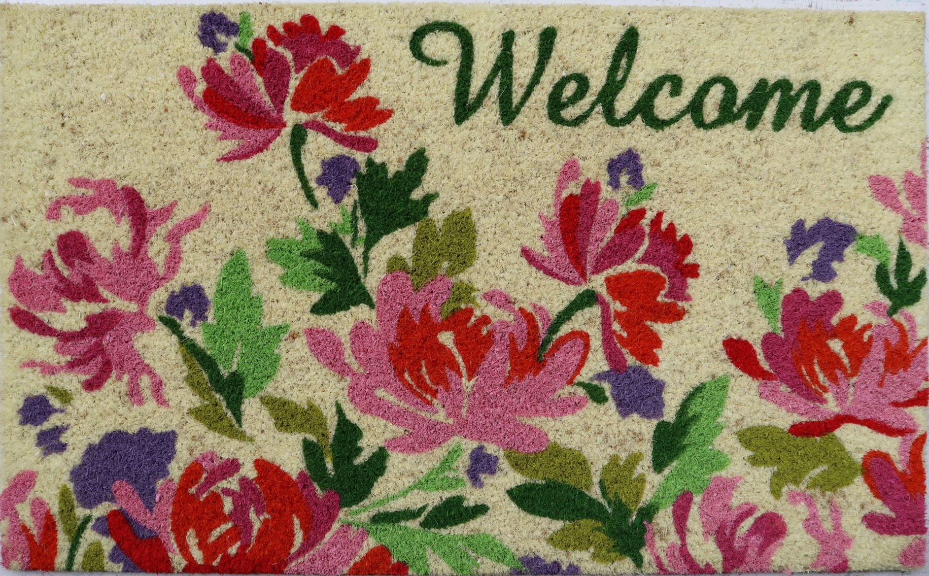 MS FLORAL WELCOME COIR MAT - Walmart.com