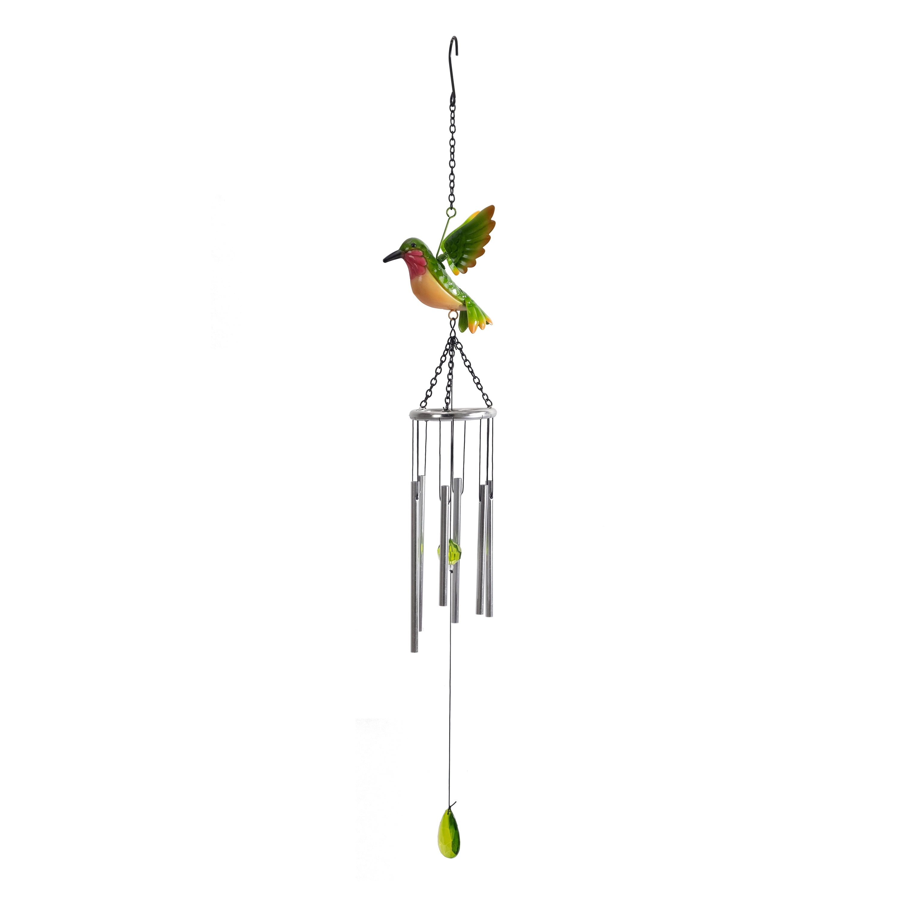 Mainstays Metal Hummingbird Outdoor Wind Chime with Weather-Resistant ...