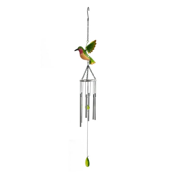Mainstays Metal Hummingbird Outdoor Wind Chime with Weather-Resistant ...
