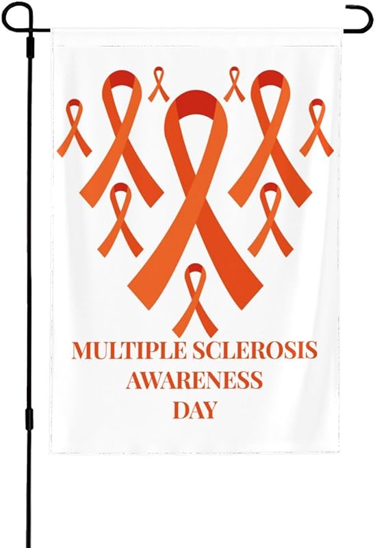 MS Multiple Sclerosis Awareness Garden Flags 12.5 x 18 Inches Double ...