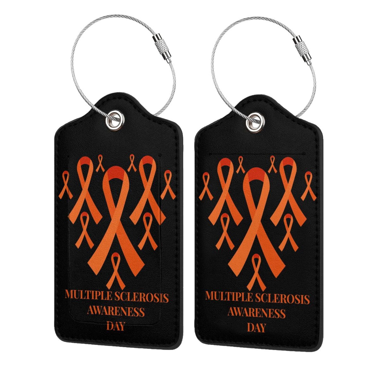 MS Multiple Sclerosis Awareness Luggage Tags for Suitcase PU Privacy ...