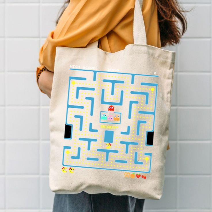 MS. PAC MAN T-Bag Vintage Aesthetic Video Game 1980s Bag Miss Pac-man ...
