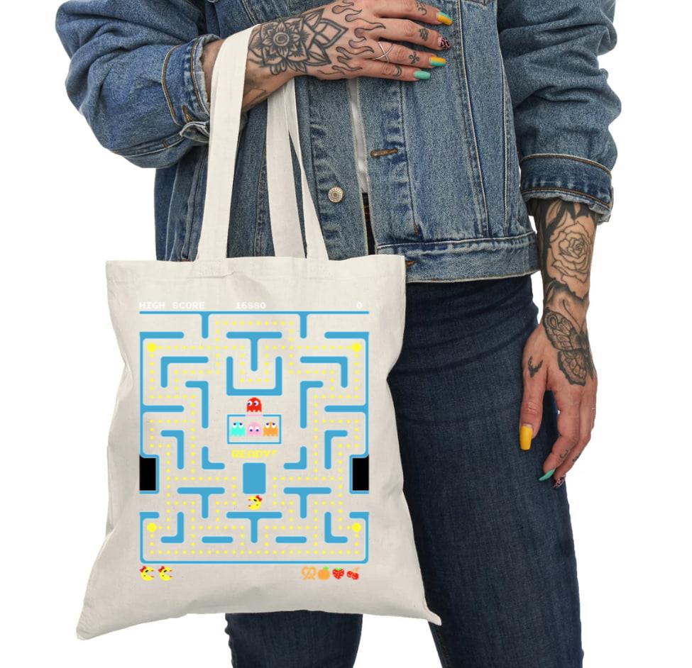 MS. PAC MAN T-Bag Vintage Aesthetic Video Game 1980s Bag Miss Pac-man ...