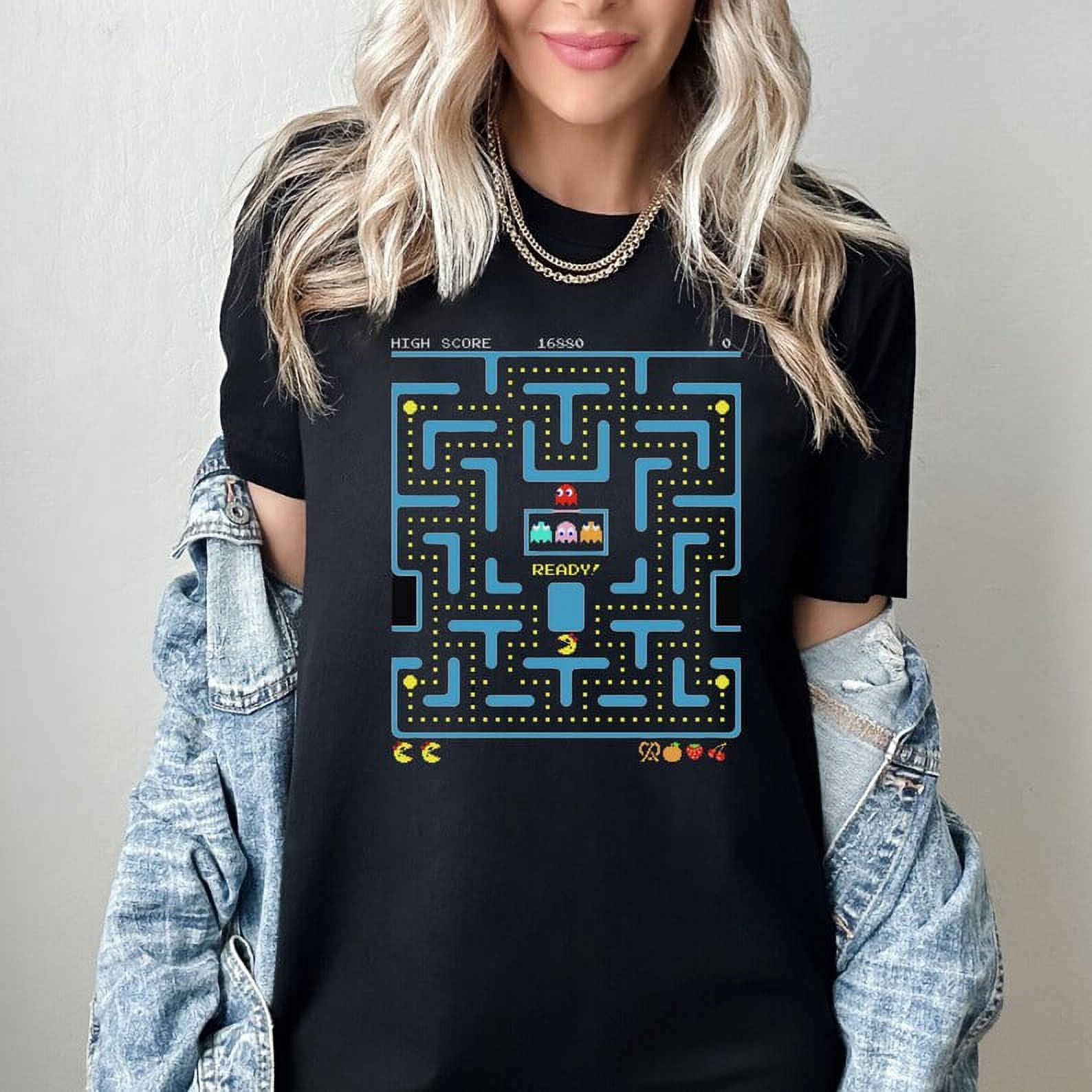 MS. PAC MAN T-shirt Vintage Aesthetic Video Game Tee 1980s Shirt Miss ...