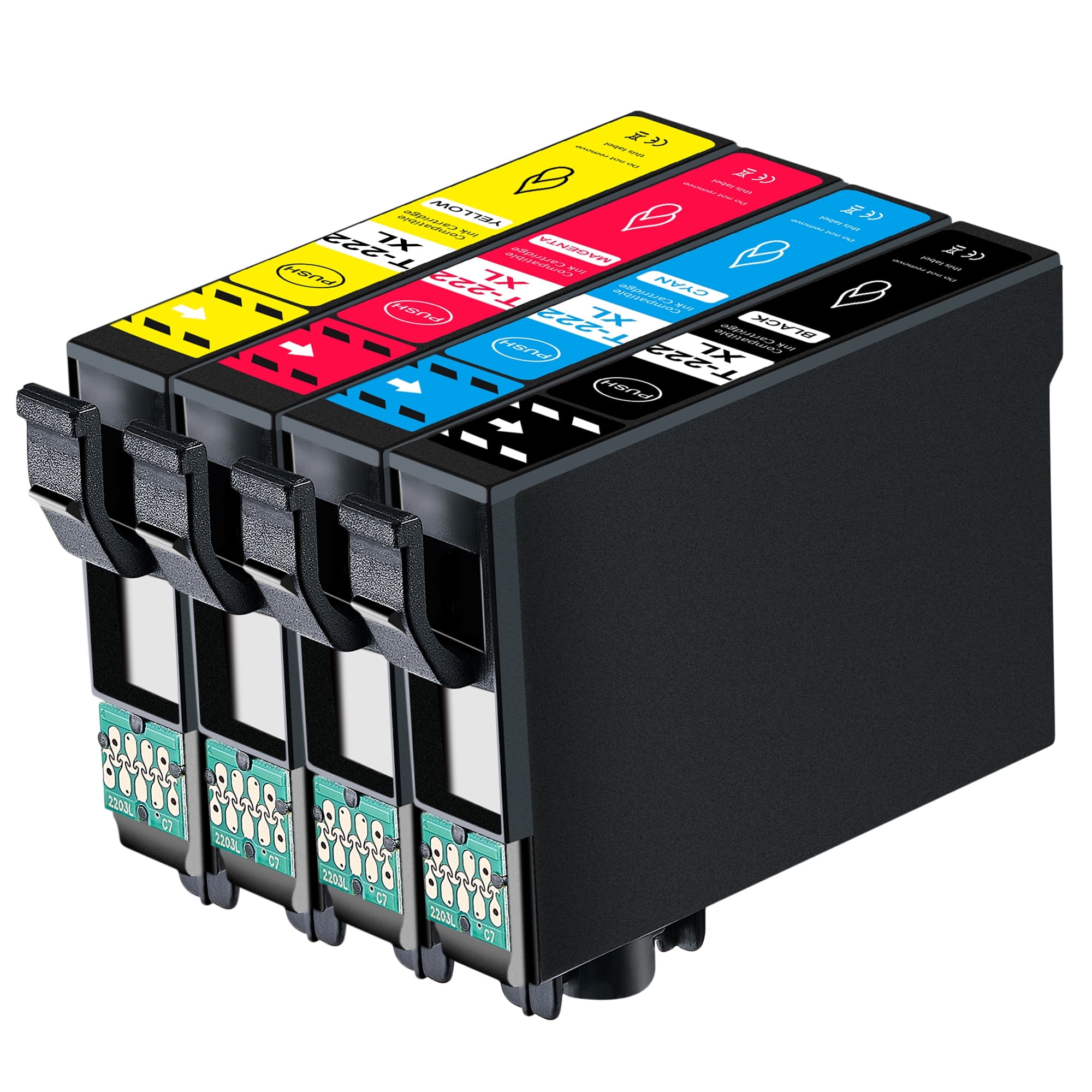 MS.R 222 222XL Ink Cartridges Combo Pack Replacement for 222 222 XL Ink ...