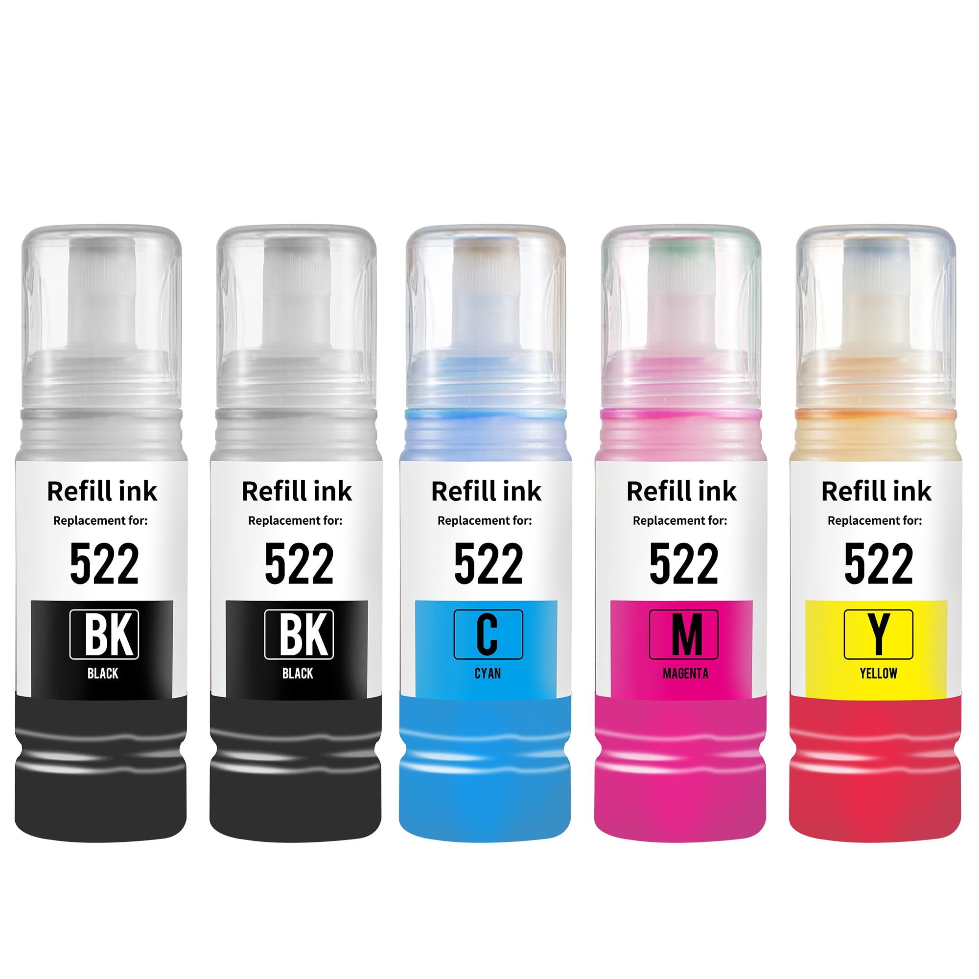 MS.R 522 High Capacity (5 Bottles) Refill Ink Bottle Replacement for ...