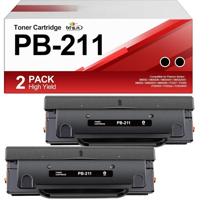 MS.R PB-211 Toner Cartridge Replacement for Pantum PB211 PB-211EV Compatible for P2500 P2500NW ...