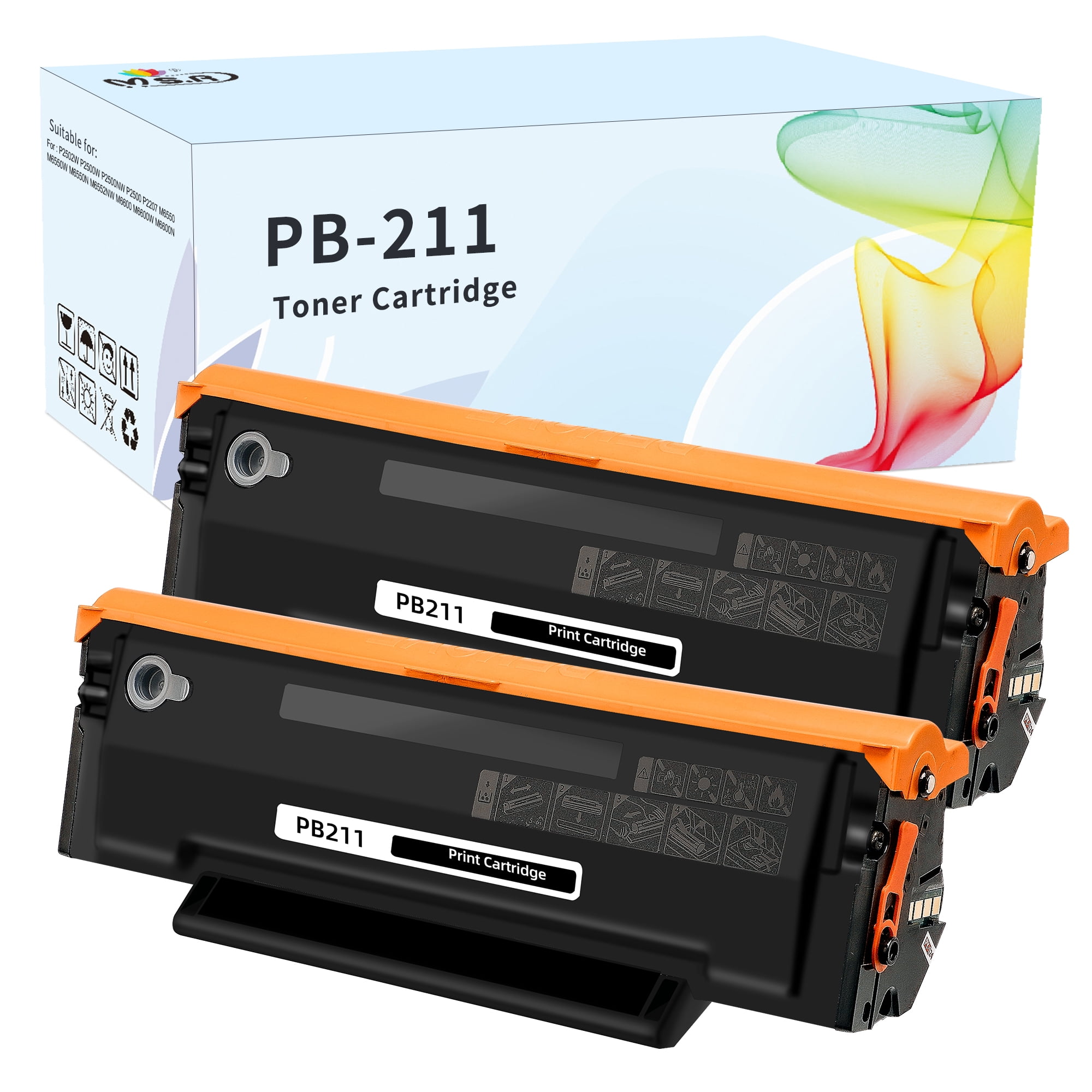 MS.R PB-211 Toner Cartridge Replacement, Black, for Pantum P2200, P2500 ...