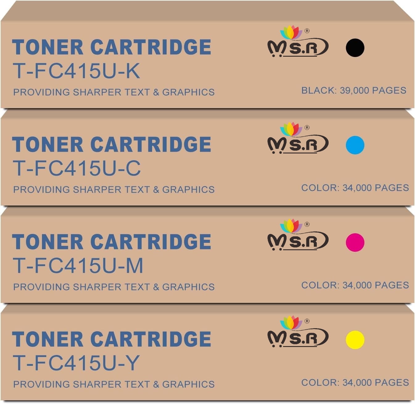 MS.R T-FC415U T-FC415U-Y T-FC415U-M T-FC415U-C T-FC415U-K Toner ...