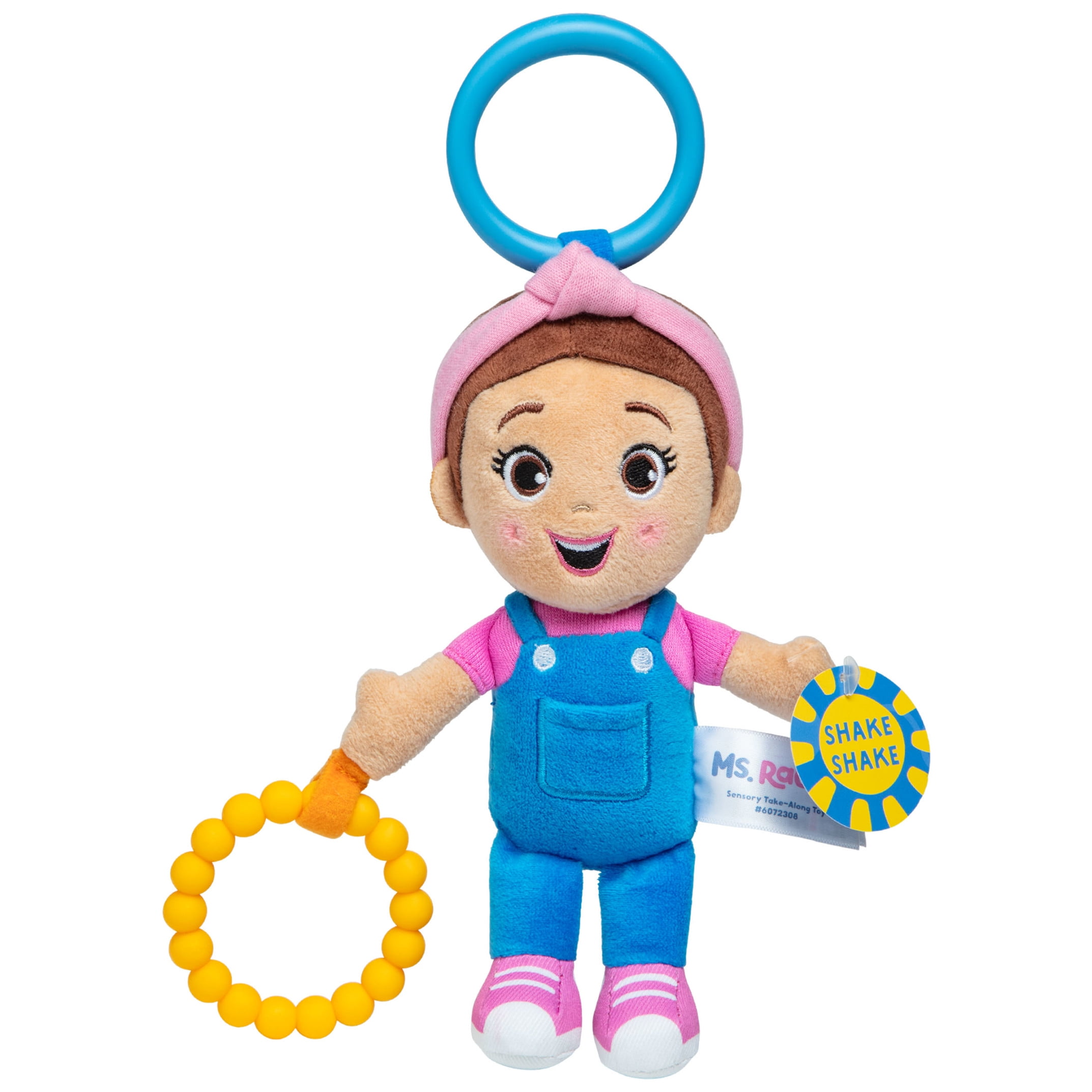 Ms. Rachel Official Sensory Take-Along Plush Toy with Baby Rattle ...