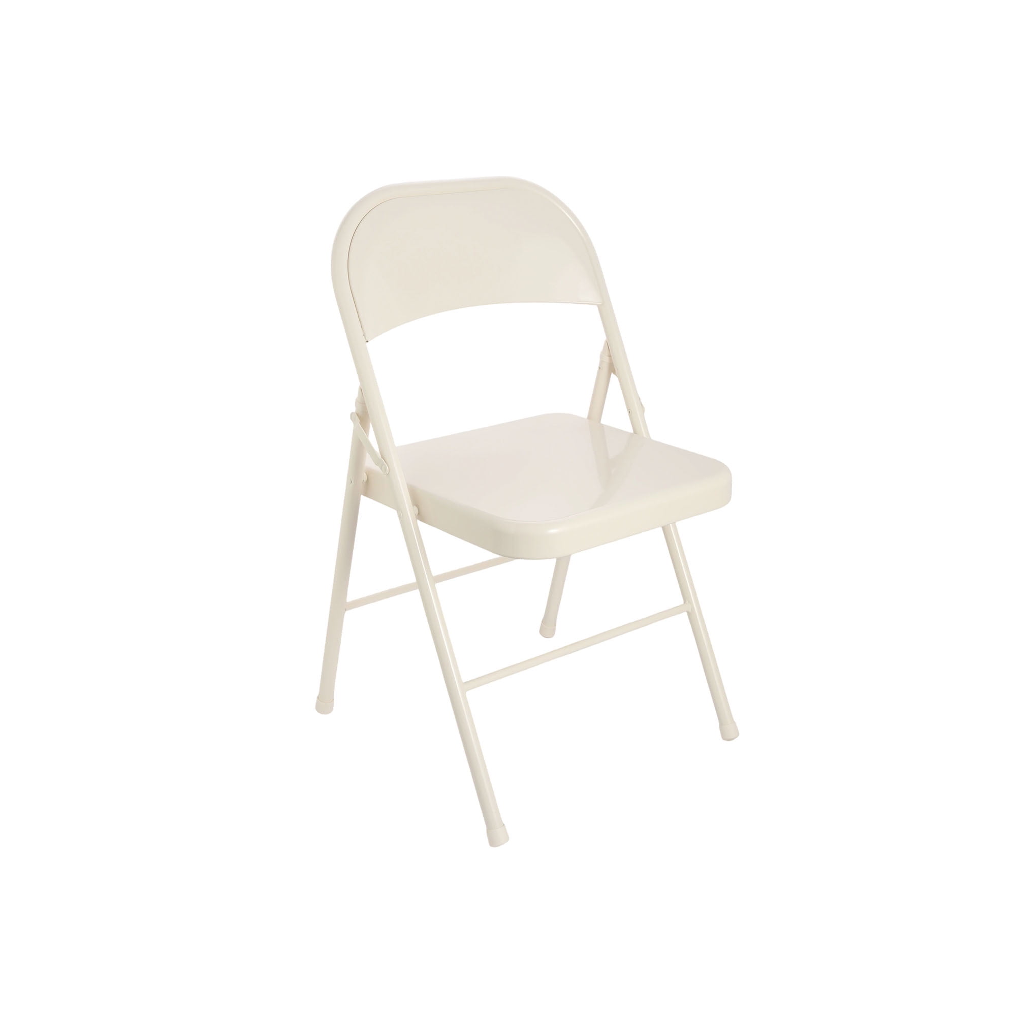 Mainstays Furniture Metal Folding Chairs, Cream - Walmart.com